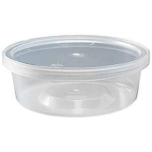DuraHome - Deli Containers with Lids 8 oz. Leakproof - 40 Pack Plastic Microwavable Clear Food Storage Container/Slime Premium Heavy-Duty Quality, Freezer & Dishwasher Safe