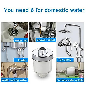 Water Outlet Purifier Kits Universal Faucet Filter for Kitchen Bathroom Shower Household Filter PP Cotton Element, 5-Micron Water Filter Filtration System. (1 Set)