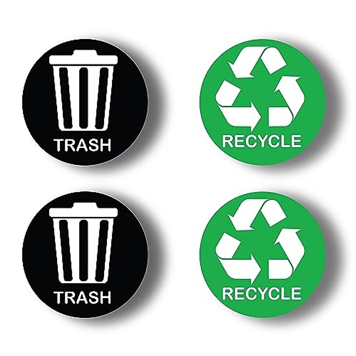 Ashtag Art Organize Trash and Recycling bin by Using Our Durable Trash Recycle Stickers .Each Measuring 5x5 inch Radius Designed to Simplify Your Garbage bin