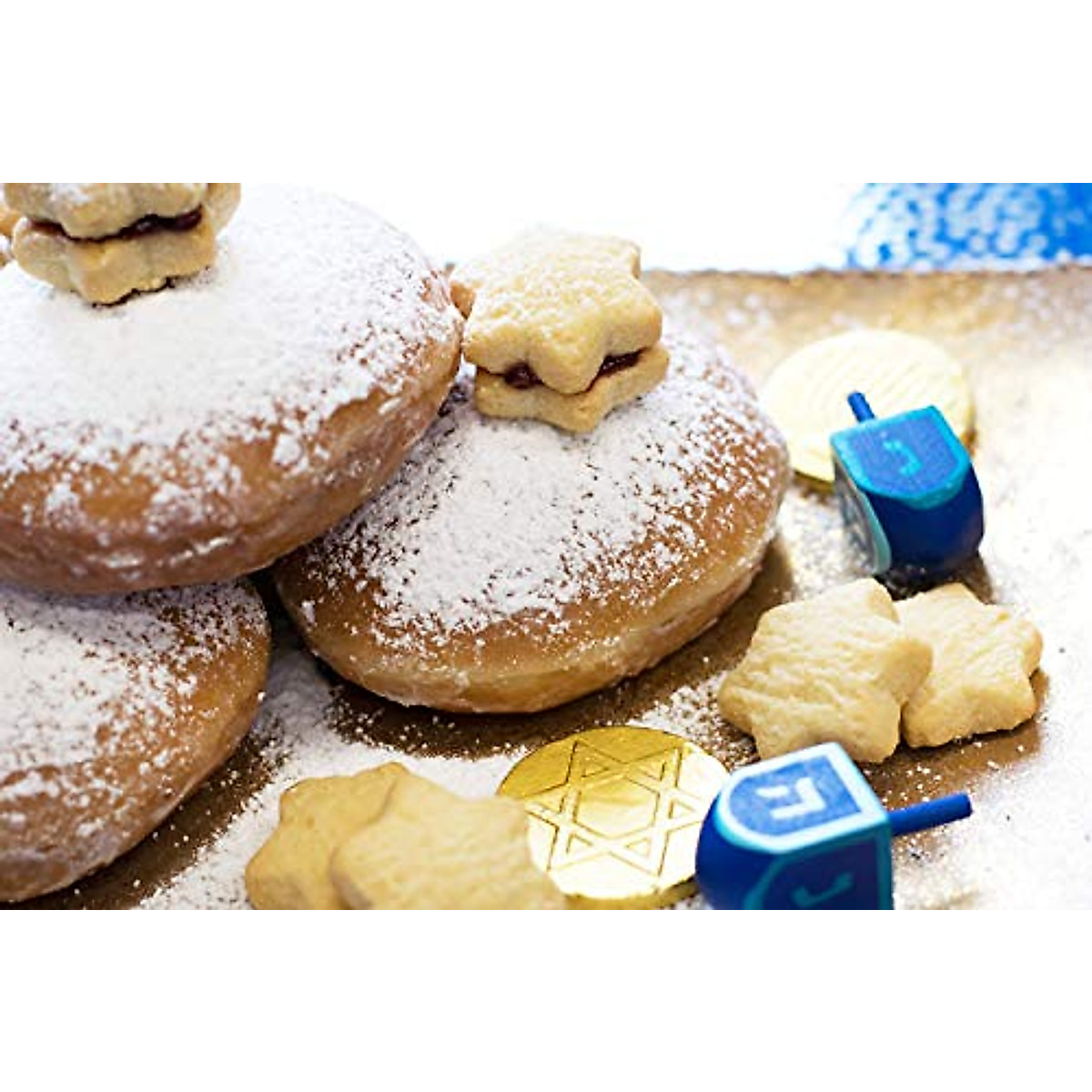 Walker's Shortbread Hanukkah Mini Festive Stars Holiday Cookies, Pure Butter Shortbread Cookies, 4.4 Oz Bag (Pack of 12)