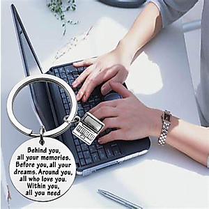 FEELMEM Computer Science Keychain Programmer Gift Software Engineer Gift Behind You All Your Memories Keychain Coding Jewelry Web Developer Gift