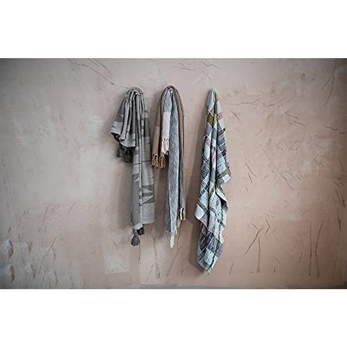 Creative Co-Op Soft and Cozy Woven Cotton Blanket with Neutral Colors and Fringe Edge Details Throw, Multicolored