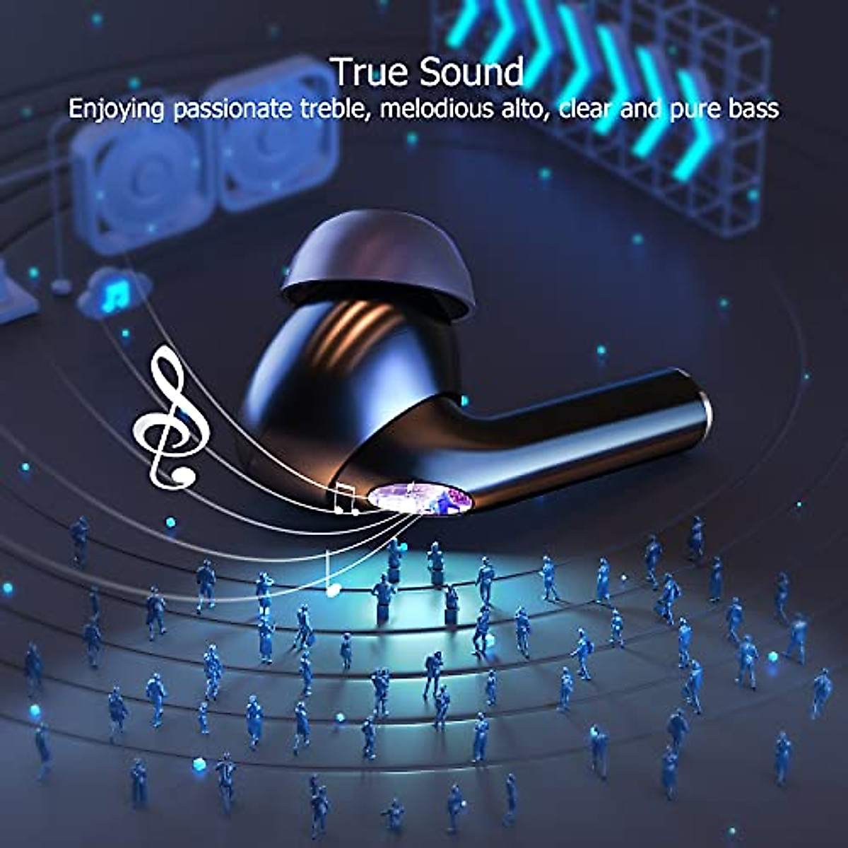 Bscame ANC Bluetooth Headphones in Ear Wireless Earbuds Wireless Earphones Sport Noise Cancelling Bluetooth 5.2 Touch Buttons Waterproof for Sports Fitness