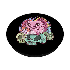 Pastel Goth Axolotl Creepy Cute Occult Kawaii PopSockets Swappable PopGrip