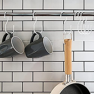 Purse Hanger Purse Organizer for Closet,S Hooks Twist Design Bag Hanger ,Closet Rod Hooks for Hanging Handbags,Purses,Belts,Scarves,Hats,Clothes,Pots and Pans. (8, White)