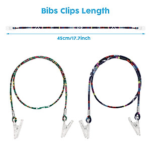 Eunoir 2 Pieces Folk Style Napkin Clip, Adult Dining Bib and Napkin Clip, Dental Bib Clip, Elder Dining Bib Clip