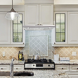 FIREGAS Under Cabinet Range Hood 36 inch with Ducted/Ductless Convertible, Slim Kitchen Stove Vent Hood, LED Light, 3 Speed Exhaust Fan, Reusable Aluminum Filter, Push Button,Charcoal Filter