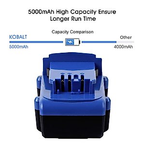 2PACK DSANKE 24V 6000mAh Lithium-ion Battery for Kobalt 24V Max KB624-03 KB524-03 KB424-03 KB224-03 KB124-03 0673802 1051230 Lithium Ion Cordless Tools Battery【NOT Fit Snow Joe &Sun Joe 24V Tools】