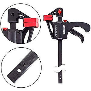 POWERTEC 71594 12 Inch Bar Clamps with Spreader, Trigger Clamps for Woodworking, One-Handed Carpenter Quick Clamp Sets for Gluing, Wood Clamps for Woodworking Tools, 2 pack