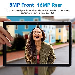 2 in 1 Tablet, 10.1 Inch Android 12 Tablet, Octa Core CPU, 8GB RAM 256GB ROM, FHD Touchscreen, 8MP+16MP Camera, WiFi, BT 5.0, Dual SIM, 4G LET Tablet with Keyboard Case (Blue)