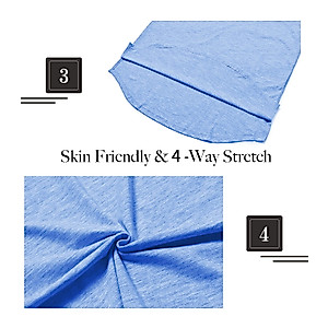 LETAOTAO Mens Tall Shirts Hipster Fashion Gym Muscle Tshirts Scallop Longline Extra Long Tee for Men