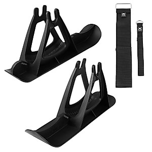 IMIKEYA Snow Sleds Snow Scooter Ski Sled Set for Balance Bikes Snow Slider Ski Set, Black