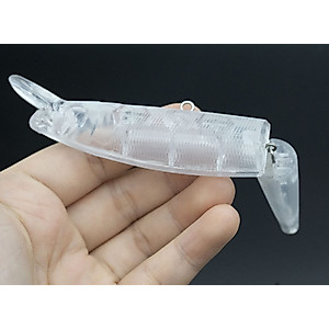 HTHYLURE 10PCS Unpainted Lure Blanks 18.4g 14cm with 7mm Free Fishing Eye Crankbait Baits Simulation Blank Body Clear Hard Baits Trout Salmon Minnow Lure Popper Lures Topwater Freshwater 7mm 218