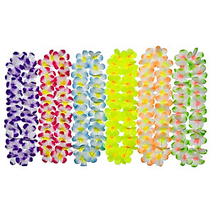 swufelKu Hawaiian Luau Leis 50PCS for Adults and Kids Party Favour Supplies Decoration
