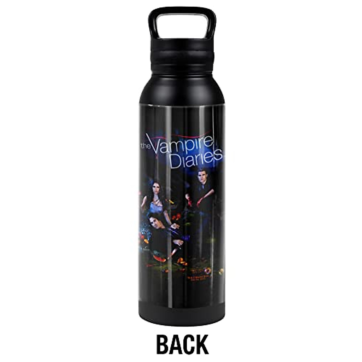 The Vampire Diaries OFFICIAL Tempted 24 oz Insulated Canteen Water Bottle, Leak Resistant, Vacuum Insulated Stainless Steel with Loop Cap