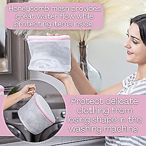 Mamlyn Mesh Bra Bags for Washing Machine, Lingerie wash Bags for Laundry