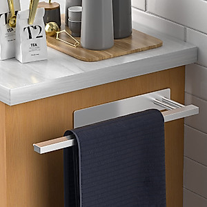 Paper Towel Holder Under Cabinet, YAYINLI Adhesive Paper Towel Holders Wall Mount - Hanging Paper Towel Rack Under Counter for Kitchen, Bathroom, SUS304 Stainless Steel Rustproof