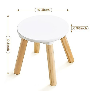 Beright Wooden Step Stool for Kids, Children's Stool Perfect Matched Sensory Table, 9 Inch Sturdy Sitting Stool with Assembled Four-Legged, 2 Pack