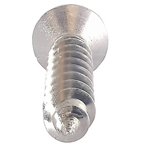 #10 x 1-3/4" Oval Head Sheet Metal Screws, Square Drive, Stainless Steel 18-8, Full Thread, Bright Finish, Self-Tapping, Type A, Quantity 50 by Fastenere