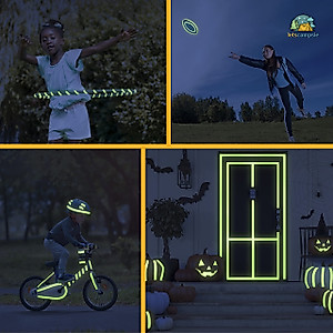 LetsCampsie Glow in The Dark Tape – 30ft x 1inch – Premium Industrial Grade Interior and Exterior Luminous Glow Tape to Help See Objects at Night and Outdoors