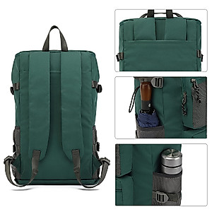 Gym Duffle Bag Backpack 4-Way Waterproof with Shoes Compartment for travel Sport Hiking laptop (Green) XL