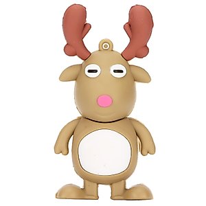 Kafuty-1 Christmas Elk USB Flash Drive,2GB-128GB Memory Stick Storage Thumb Pen Drive,Portable Christmas Novelty USB Flash Drive, for Family,Friends,Students,etc.(32G)