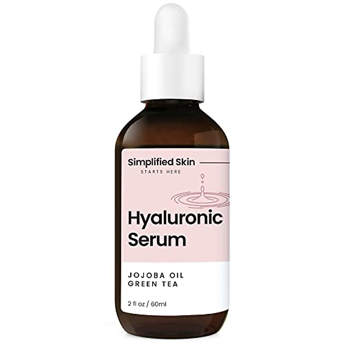 Hyaluronic Acid Serum for Face - Hydrating Serum with Jojoba Oil, Green Tea & Vitamin C - Deeply Moisturizing Hyaluronic Serum for Smooth, Plumping & Youthful Skin - Anti Aging Face Serum - 2 Fl Oz