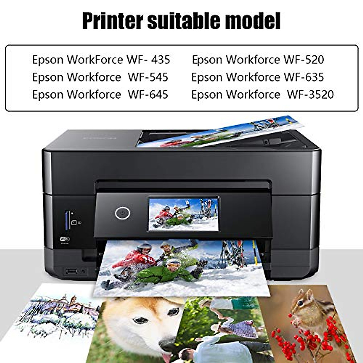 NoahArk 3 Pack T126 Remanufacture Ink Cartridge Replacement for Epson 126 T126 for Workforce 435 520 545 635 645 845 WF-3520 WF-3530 WF-3540 WF-7010 WF-7510 WF-7520 Printer (1 Cyan,1 Magenta,1 Yellow)