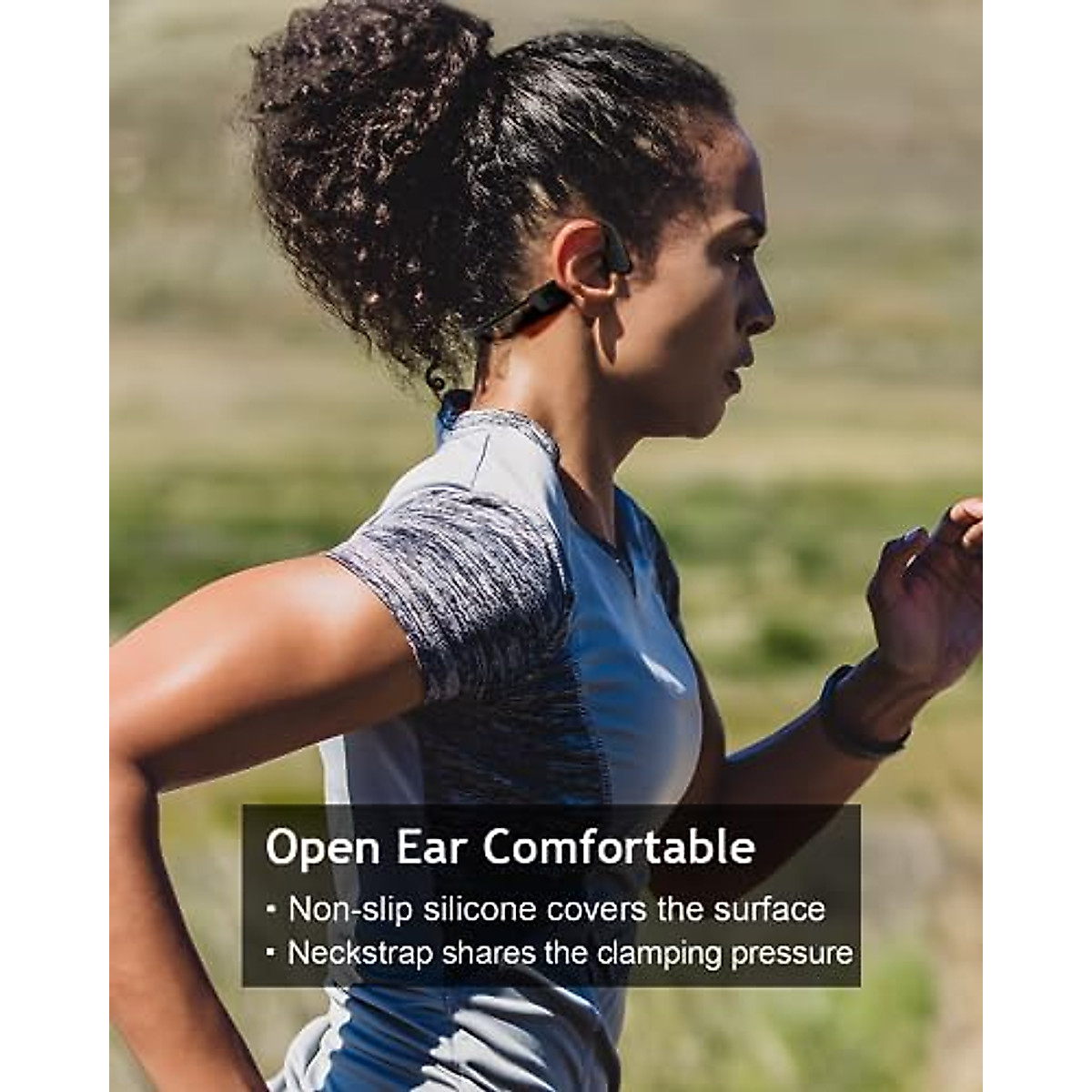 LOBKIN Bone Conduction Headphones Bluetooth 5.3 - Wireless Open Ear Headphones Built-in Mic & 32GB Memory MP3 Player, IP68 Waterproof Ultralight Sport Headphones for Swimming Running