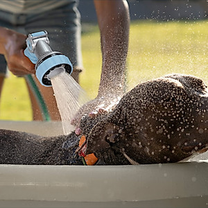 GREEN MOUNT Garden Hose Nozzle Heavy Duty Water Nozzle with Thumb Control On Off Valve, 6 Adjustable Spray Watering Patterns Comfortable Ergonomic Handle for Watering Plants, Washing Car, Cleaning