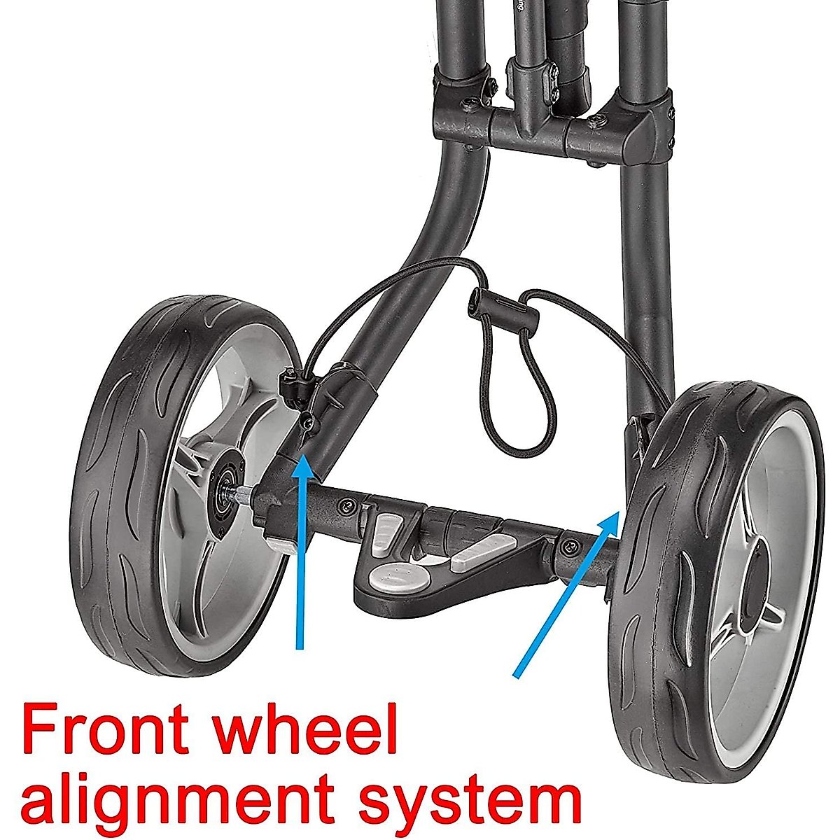 caddytek 4 Wheel Golf Push Cart - Compact, Lightweight, Close Folding Push Pull Caddy Cart Trolley - Explorer V8, Lime