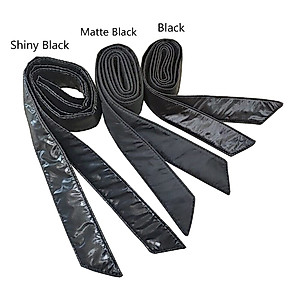 Tong Gu 1X Women Cotton Puffer Ribbon Sash Belt Waistband for Down Coat (Matte Black)