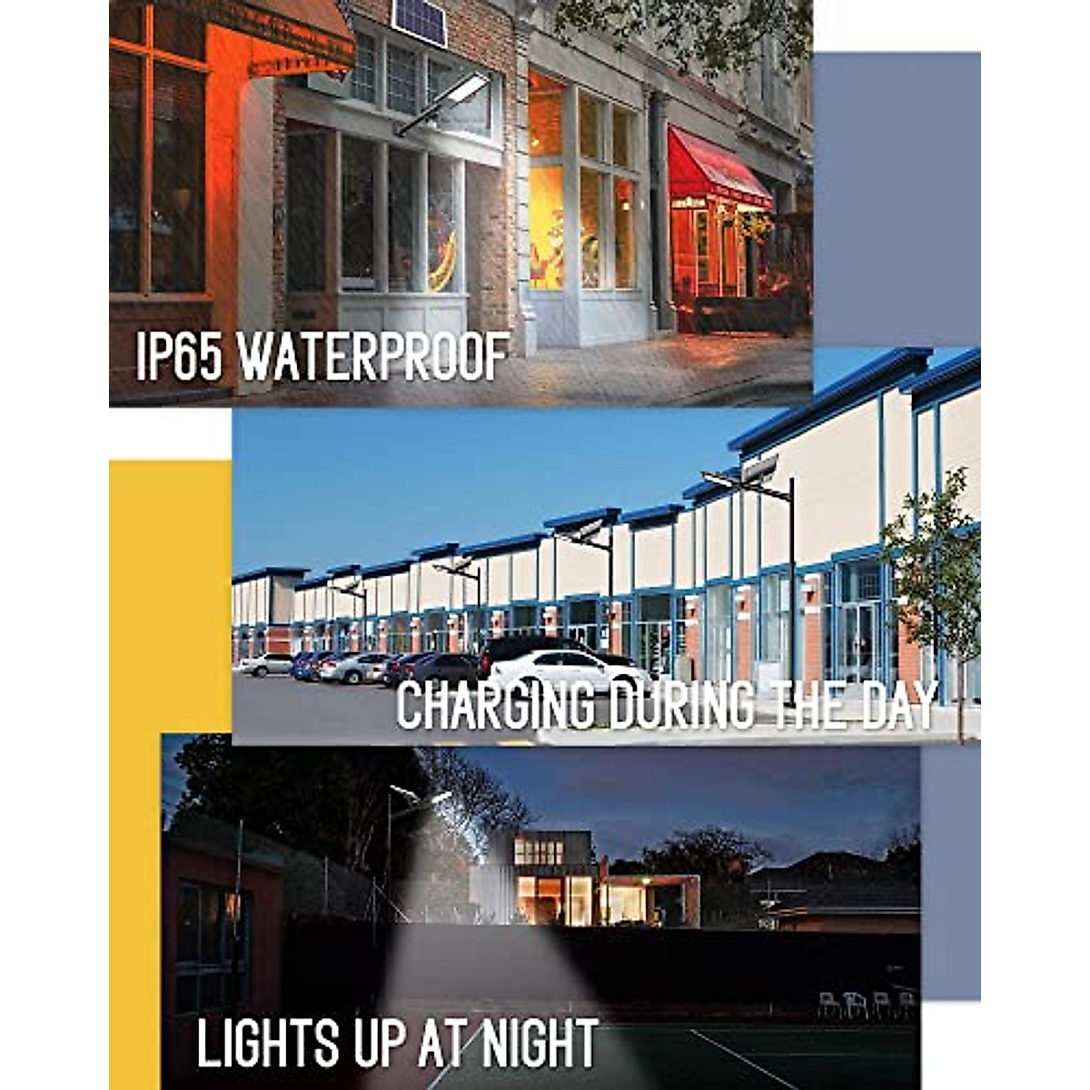 Favorwe Solar Street Lights Outdoor 450W - 32500 Lumens LED Street Light Waterproof Solar Dusk to Dawn Powered with Remote Control Solar Street Light for Parking Lot, Yard, Garden, Patio, Stadium