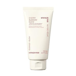 innisfree Cherry Blossom Glow Jam Cleanser, Sulfate Free, Korean Face Wash, Cleansing Foam for Glowing Glass Skin (Packaging May Vary)