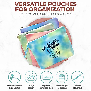 Loud Mama Diaper Bag Organizing Pouches – Premium Diaper Bag Organizer Set with 4 Pouch Bags – Practical and Versatile Pouches for Organization with Tie-Dye Patterns – Cool and Chic – Assorted Pack