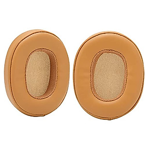 Soft Protein Leather and Sponge Headphone Cushion, Noise Isolating Memory Foam Ear Pads, Replacement Earpads for Skullcandy Crusher 3.0 Wireless Hesh3(Light Brown)
