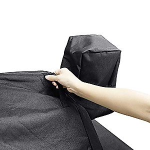 QuliMetal Grill Cover for Green Mountain Daniel Boone Prime WiFi Grills, Full Length GMG Daniel Boone Smoker Cover, 600D Fabric, Black