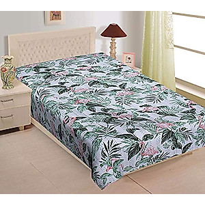 Maviss Homes Indian Traditional Handmade Patchwork Cotton Super Soft Kantha Quilt Blanket | Throw Bedspread Blanket | Bedroom Décor Throw Quilt |Home Décor; Green