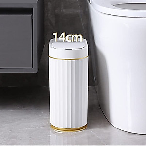 XDCHLK Home Smart Sensor Trash Can Waterproof Narrow Trash Bin Electronic Automatic Kitchen Bathroom Toilet Big Rubbish Bin