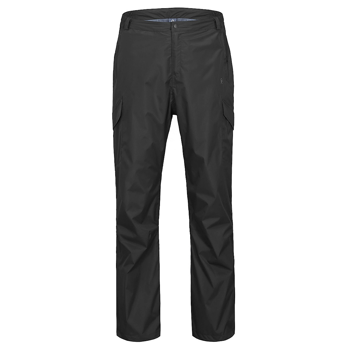 Little Donkey Andy Men's Lightweight Waterproof Rain Pants Breathable Hiking Pant for Outdoor Fishing Black XL