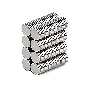Thin 6x1mm Round Disc Magnets - Miniature Holder Sticker Magnetic Fastener Craft Scrapbooking Tool Circular Slim Magnet Disk (100 Pack)