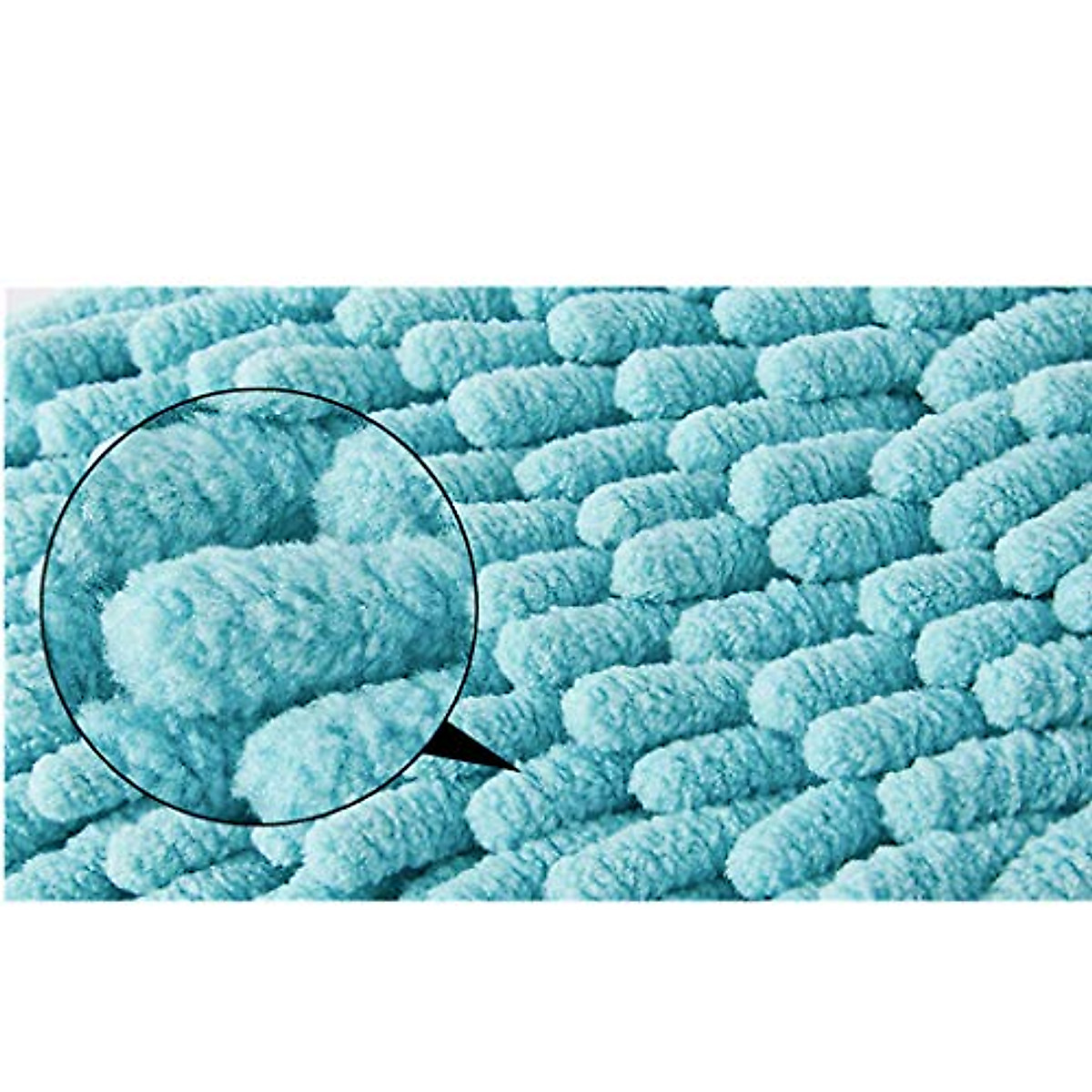 Ivymei 2 Pack Chenille Hand Towels,Kitchen Hand Towels with Loop,Hanging Hand Towels for Bathroom,Soft Absorbent Hand Bath Towels(Grey+Blue)