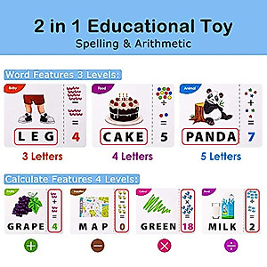 Pup Go Match Letter Game, Spelling Word Games, Educational Early Learning Toys for Age 3 4 5 6 7 8 Year Old Kids, Preschool Toys Board Game Gifts for Boys Girls (Light Blue)