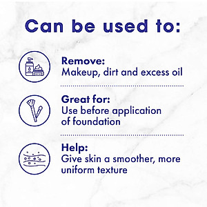 Buf-Puf Regular Facial Sponge, Dermatologist Developed, Removes Deep Down Dirt & Makeup that Causes Breakouts and Blackheads, Reusable, Exfoliating, White, 1 Count