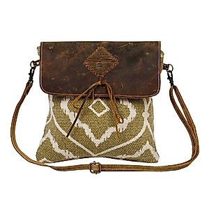 Myra Bag Feelgood Factor Small & Cross Body Bag Upcycled Canvas, Rug & Leather S-2585