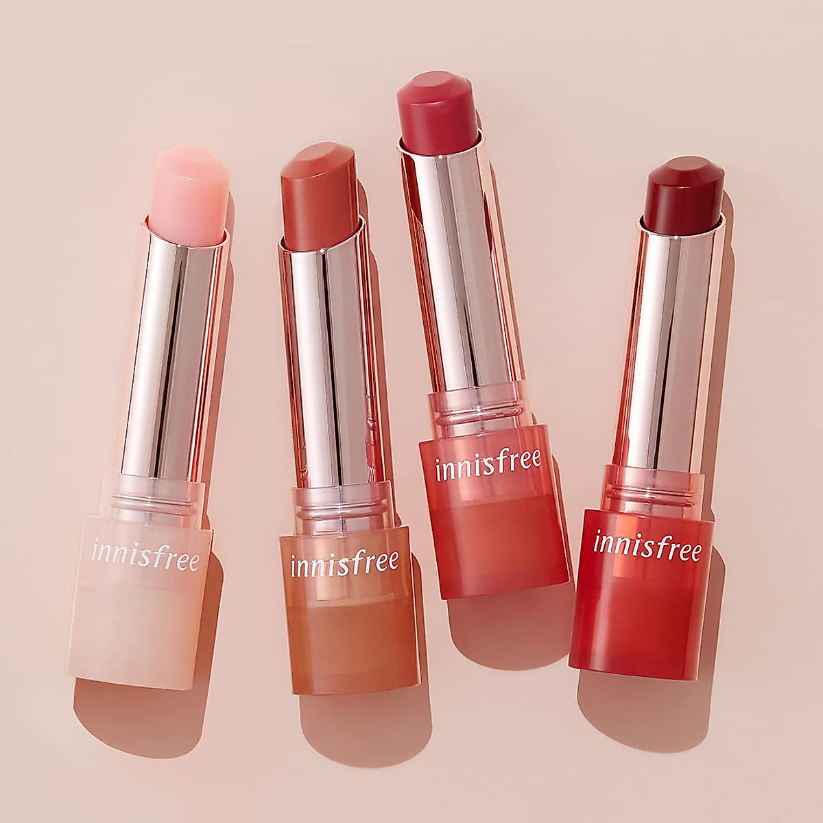 innisfree Dewy Tint Lip Balm: #1 Baby Pink, Natural Glossy Finish, Infused with Jeju Camelia Seed Oil, Ceramide, and Hyaluronic Acid