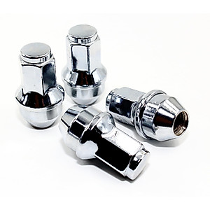 Set of 24 Veritek 14x2.0mm 13/16 Hex 2 Inch Chrome OEM Factory Style Large Acorn Seat Lug Nuts for Ford F-150 Expedition Lincoln Navigator Factory Wheels