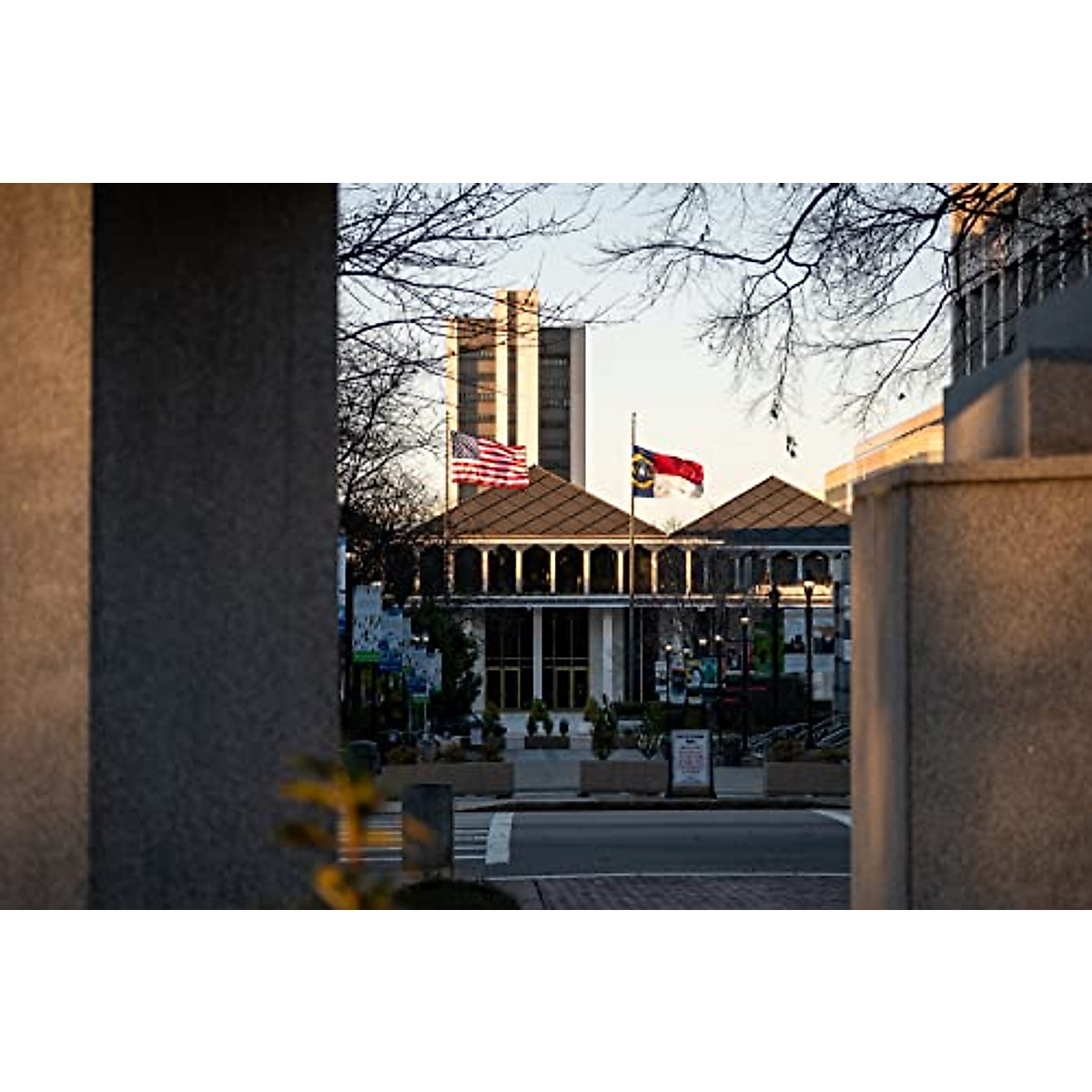 VICDRIA North Carolina State Flag 3x5 Ft, Double Sided Deluxe Embroidered Heavy Duty Polyester Durable NC Outside Flags, Indoor/Outdoor, Sewn Stripes and Brass Grommets