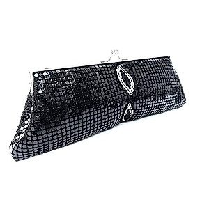 Frewahmesh Evening Clutch Metal Mesh Purse Bag for Cocktail Party Prom Wedding Banquet