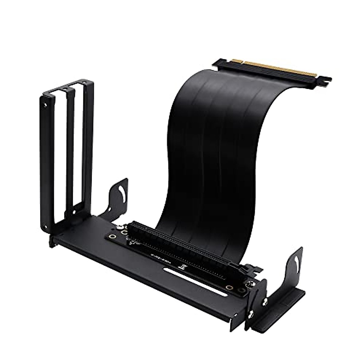 EZDIY-FAB Vertical Graphics Card Holder Bracket Support with Multi-Angle,GPU Mount,Video Card VGA Support Kit with PCIE3.0 Riser Cable- Black